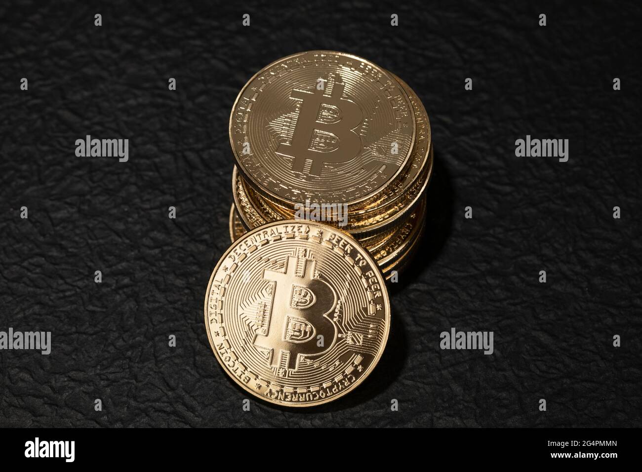 bitcoin with dark background Stock Photo - Alamy