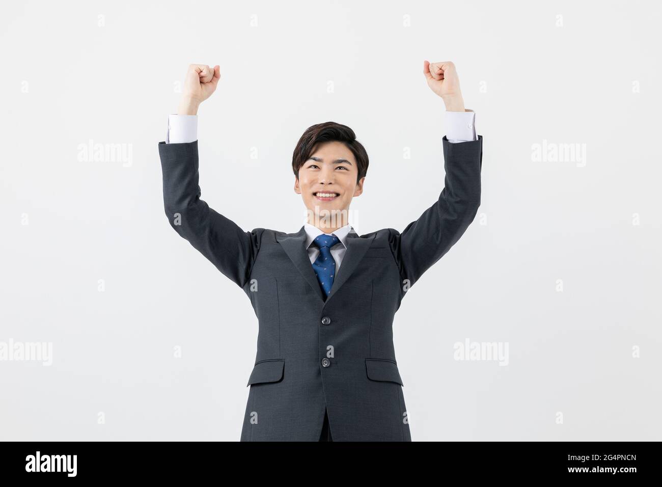 Success achieved handsome young hi-res stock photography and images - Alamy