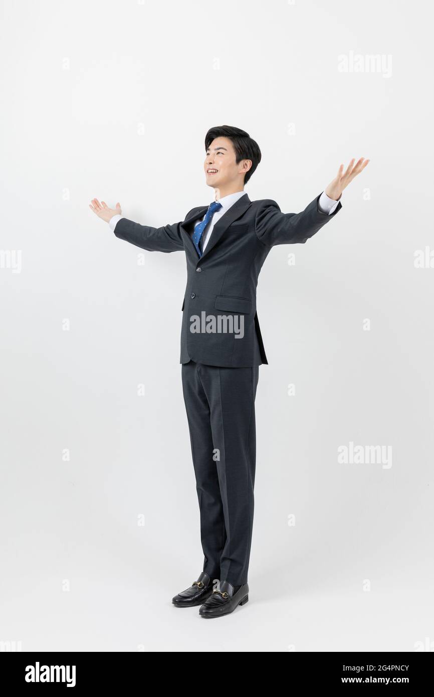 Success achieved handsome young hi-res stock photography and images - Alamy