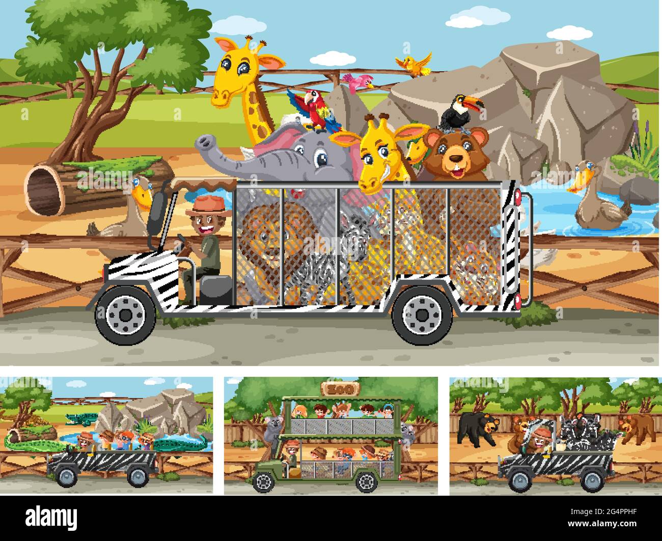 Giraffe transport africa Stock Vector Images - Alamy