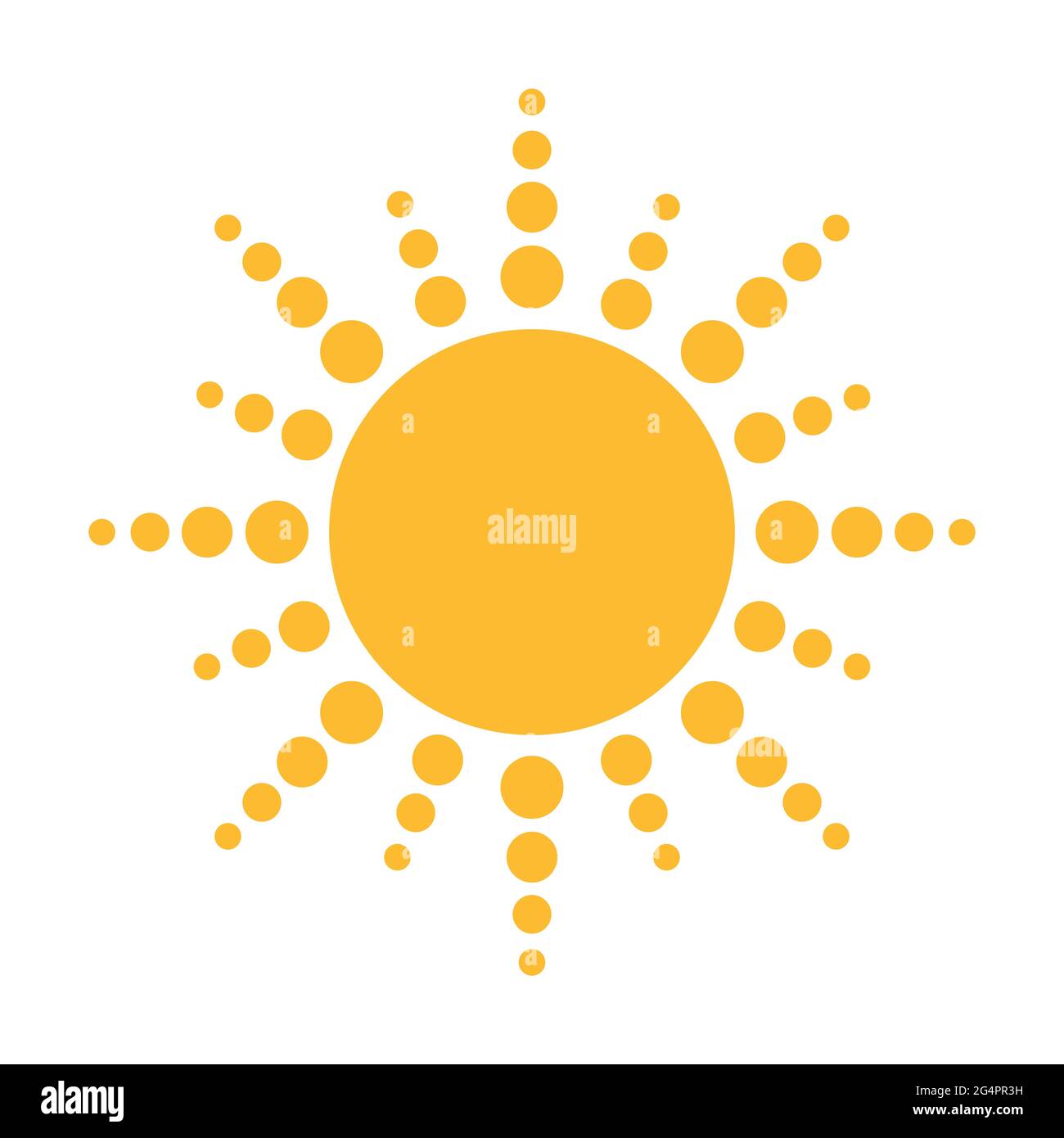 Sun flat icon vector. Summer pictogram. Sunlight symbol. for website ...