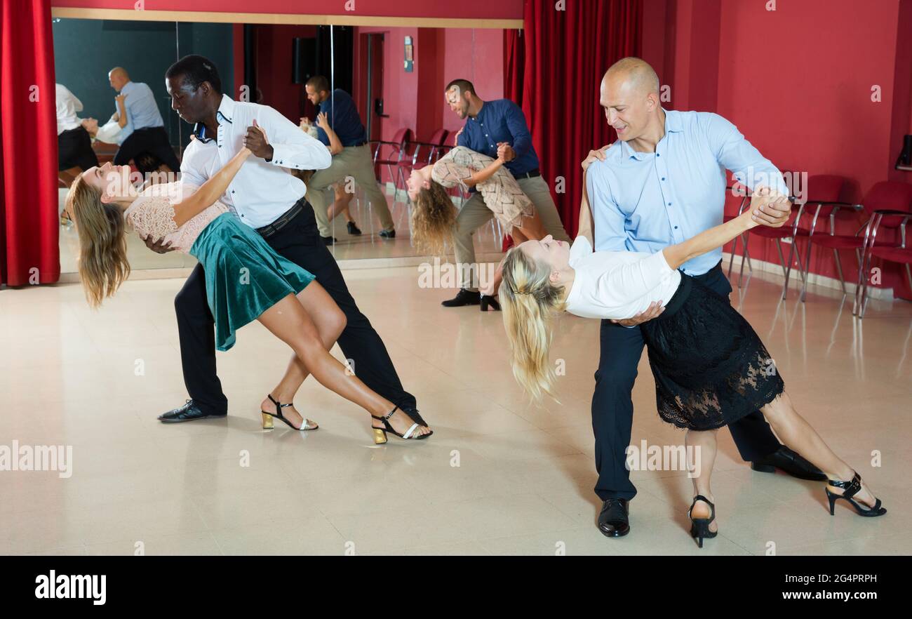 People dancing samba in pairs Stock Photo - Alamy