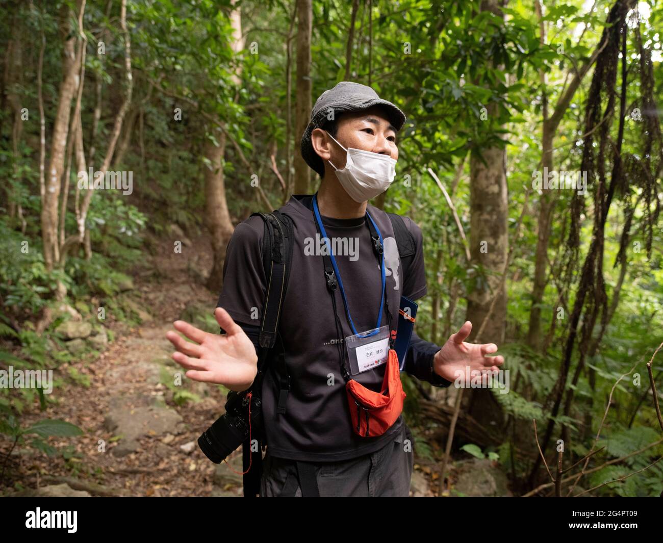 Forest guide in the Yanbaru National Park, Okinawa, Japan Stock Photo ...