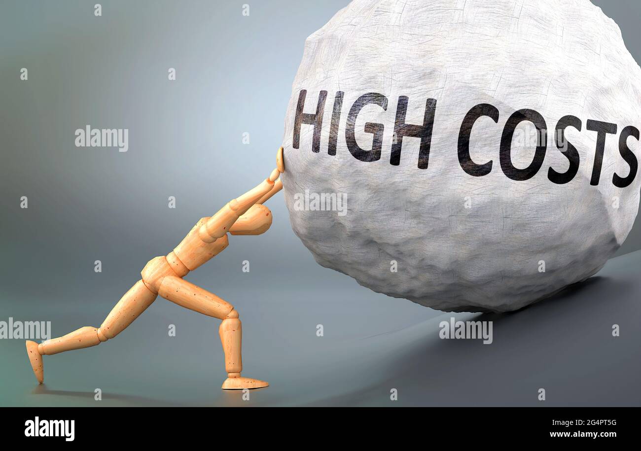 High costs and painful human condition hi-res stock photography and ...