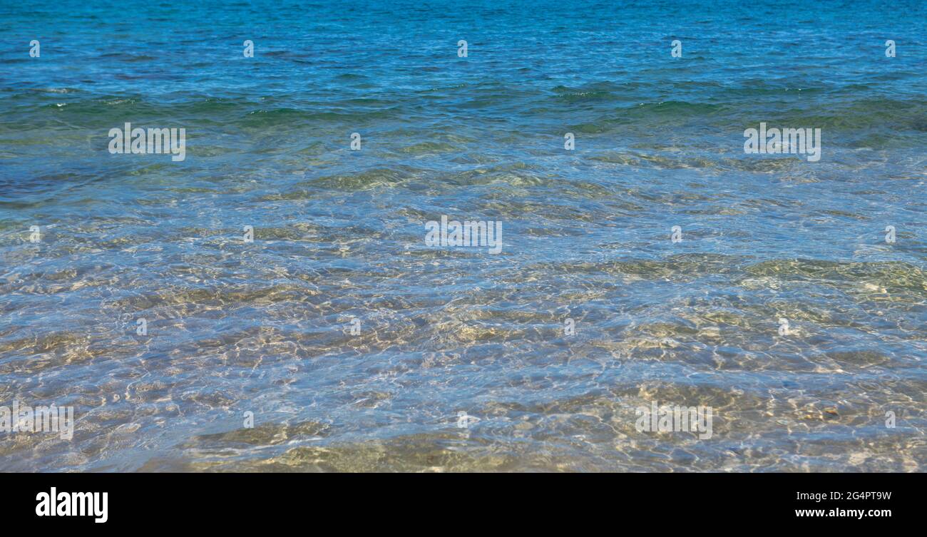 Calm sea water surface texture with splashes and waves. Abstract nature ...