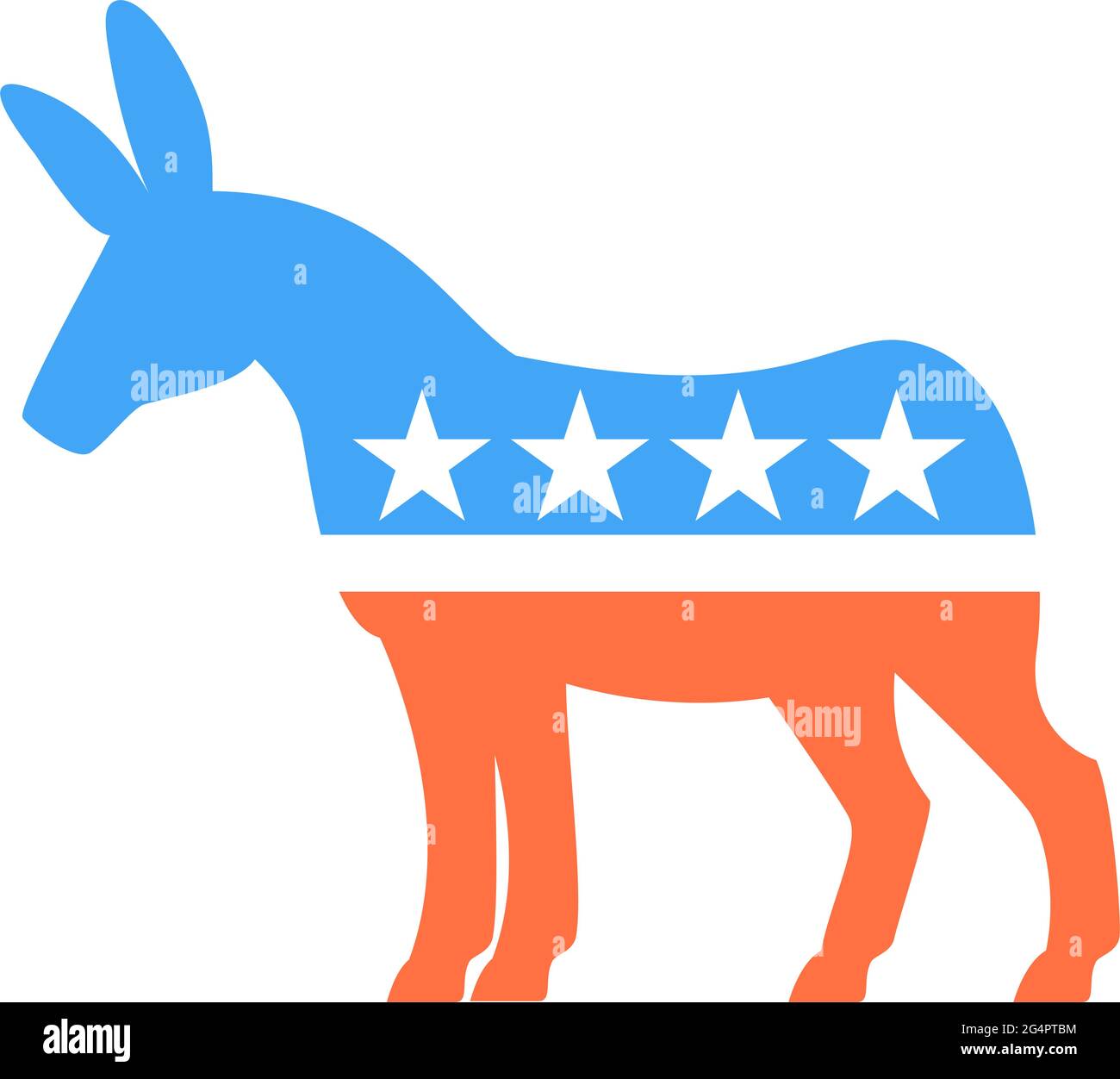 Donkey democrat election usa party icon vector Stock Vector Image & Art ...