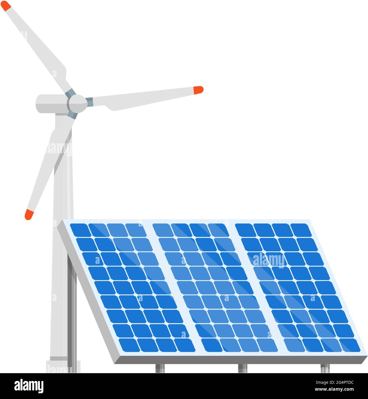 Alternative energy source vector solar panel and windmill icon Stock ...