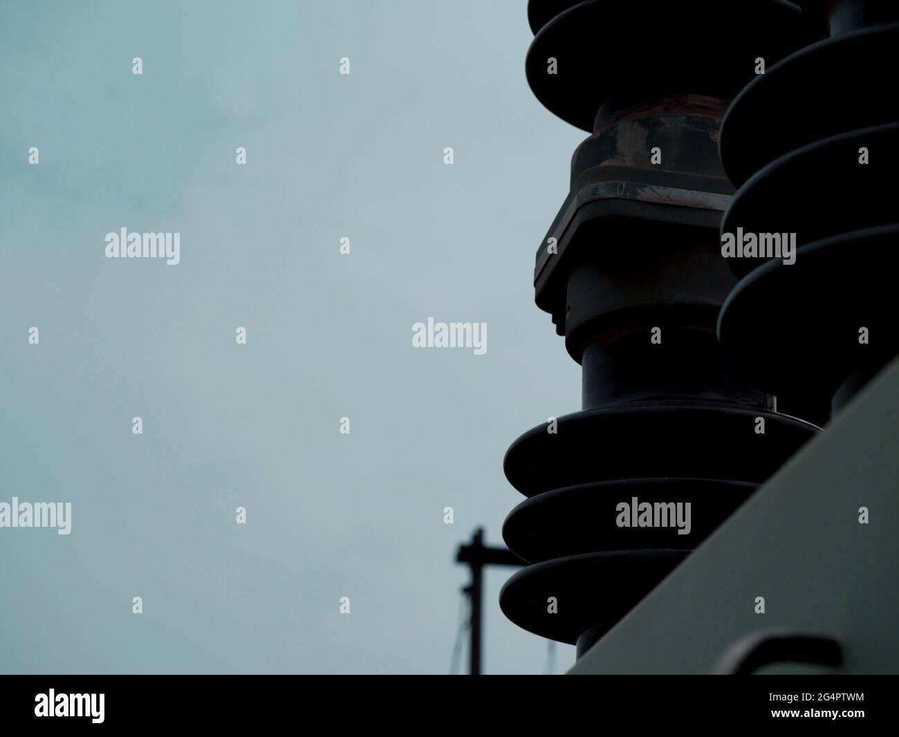 Asian Industrial electric supply heavy equipment tower on sky ...