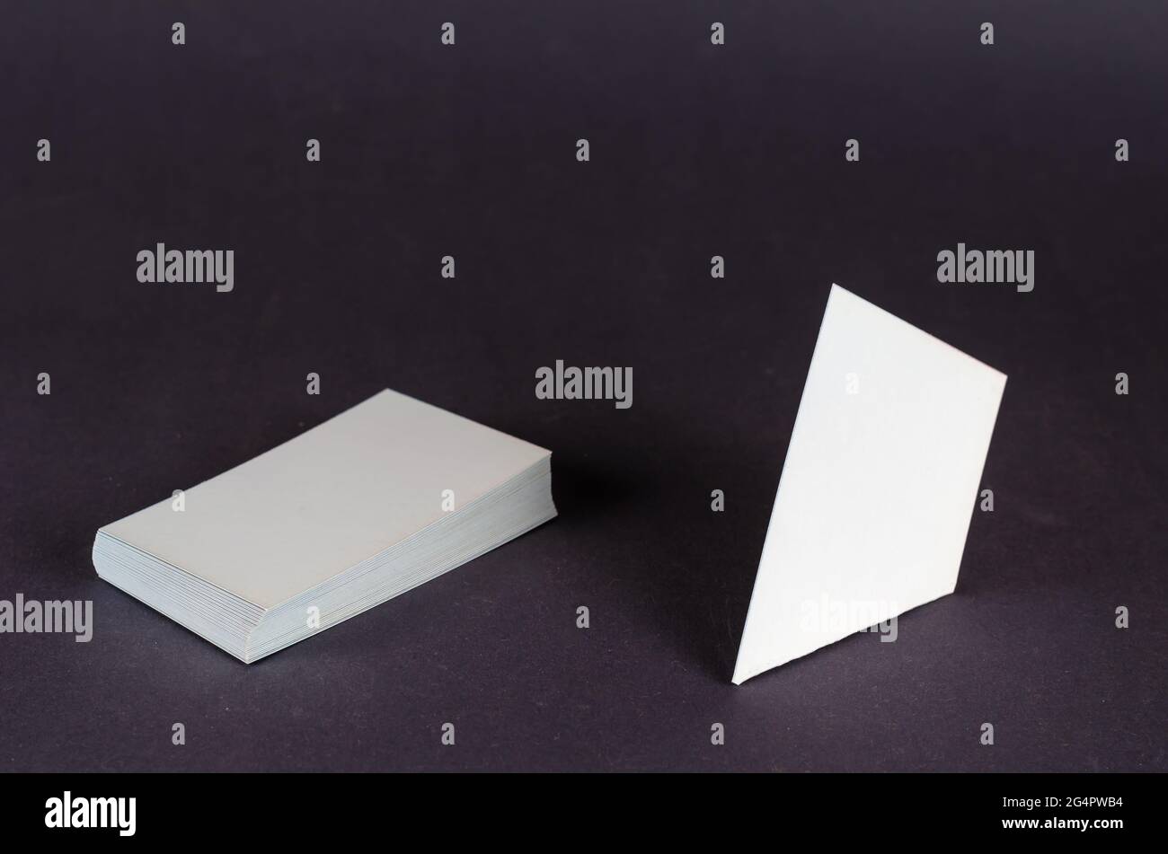 Abstract geometric composition of white quadrangles on a gray ...