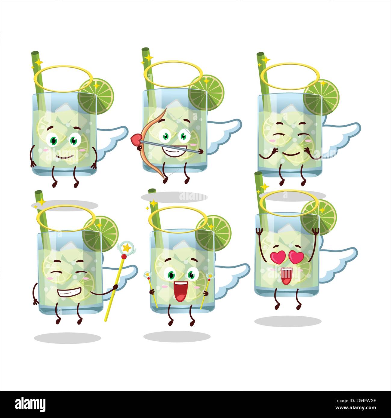 Guaro cartoon designs as a cute angel character. Vector illustration ...