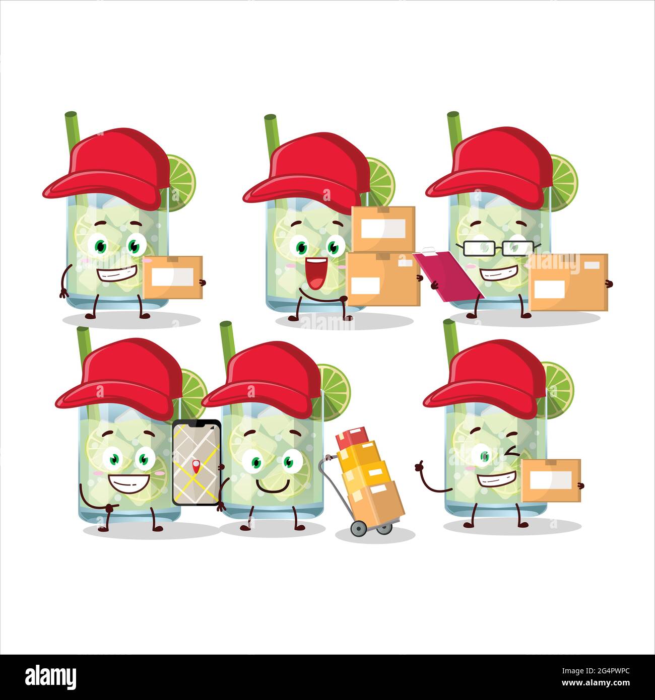 Cartoon character design of guaro working as a courier. Vector ...