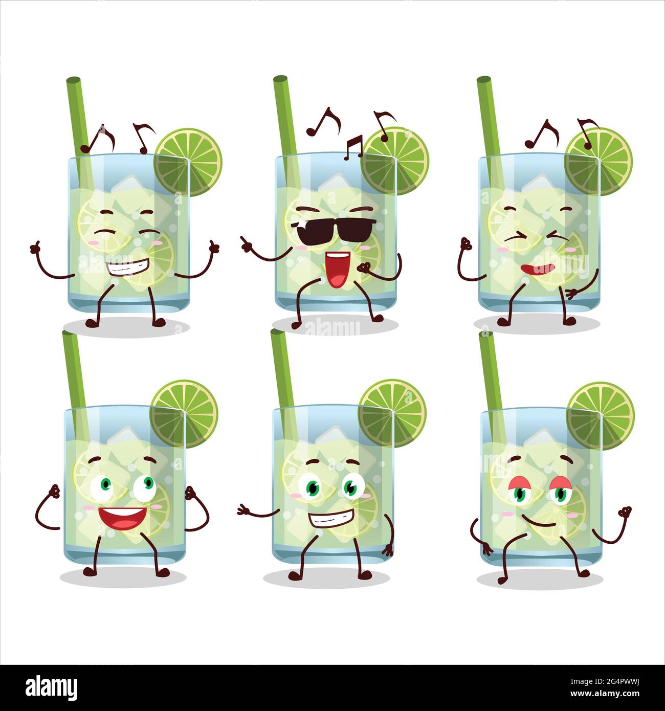 An image of guaro dancer cartoon character enjoying the music. Vector ...