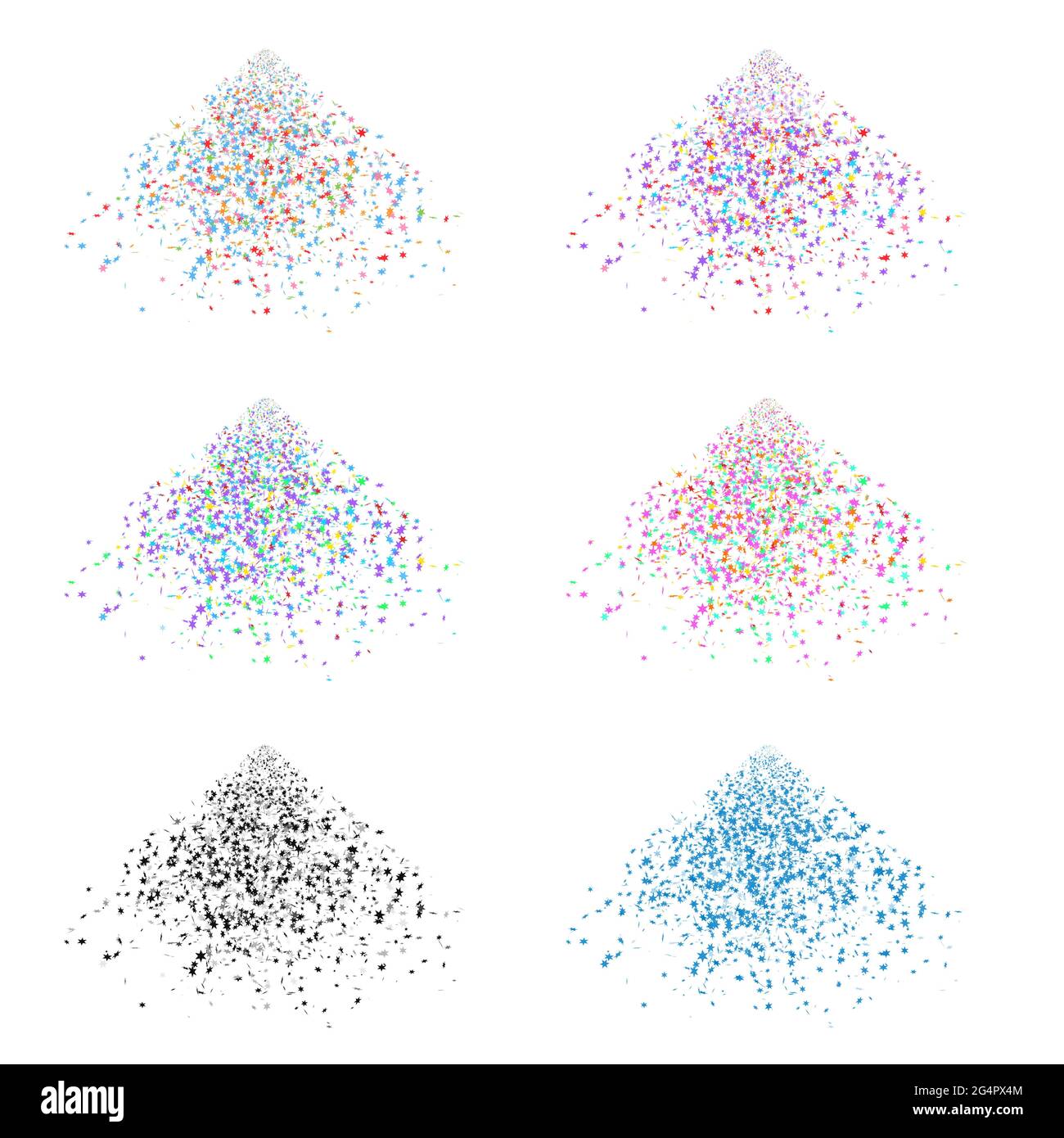 Set with exploding colored confetti. Vector illustration Stock Vector ...