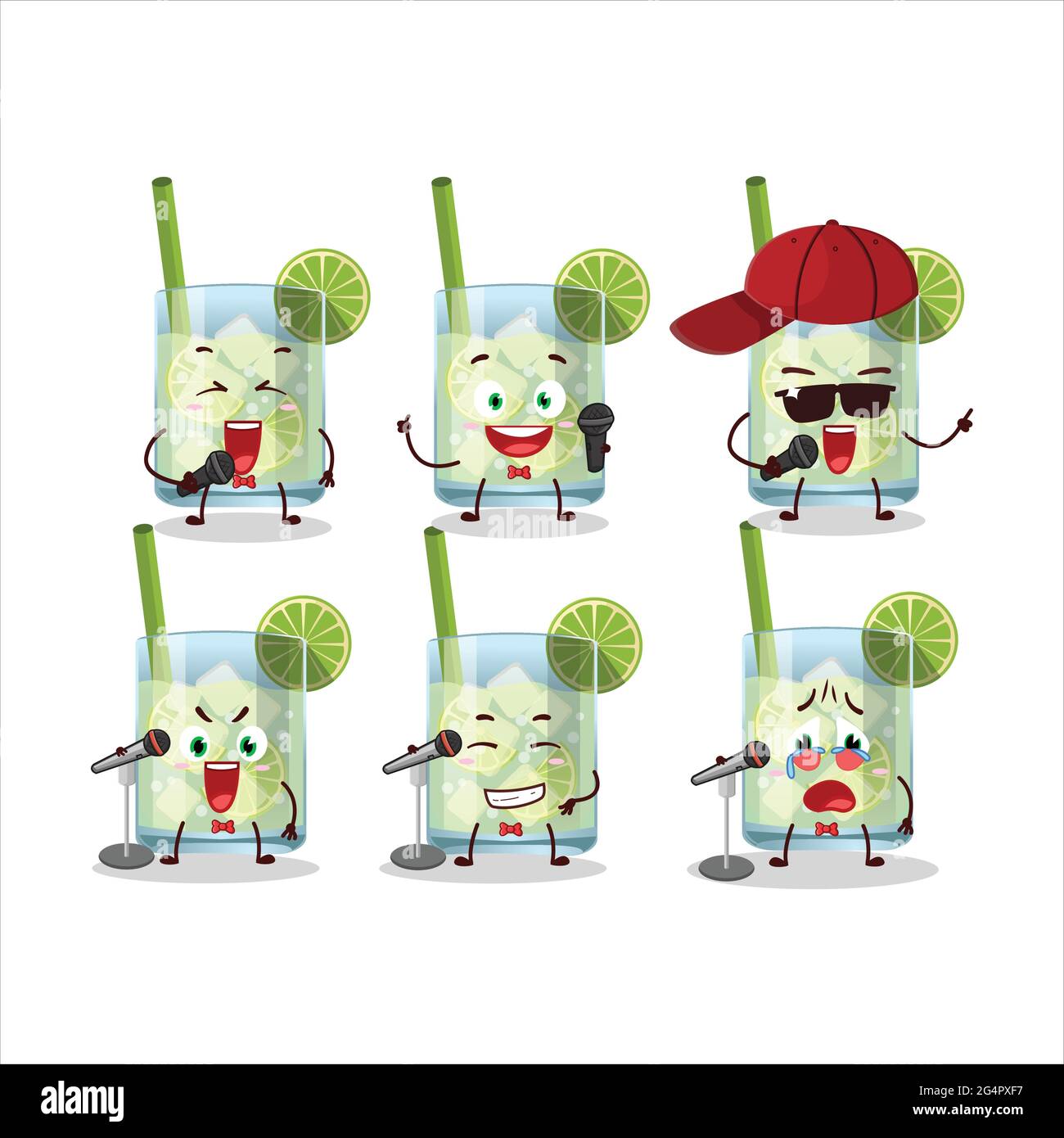 A Cute Cartoon design concept of guaro singing a famous song. Vector ...