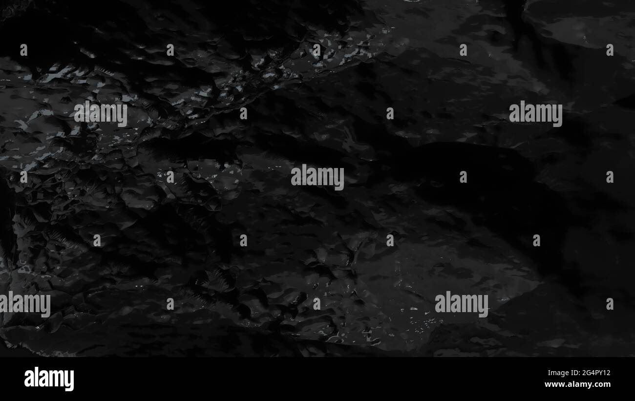 Black rock texture. Abstract of stone wave. Nature background. 3D ...