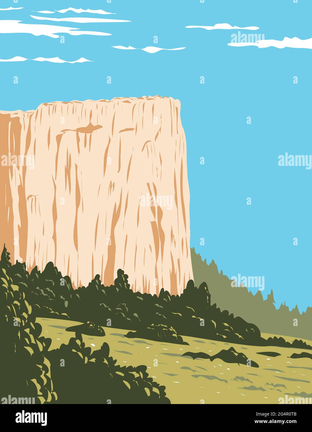 El morro rock national monument Stock Vector Images - Alamy