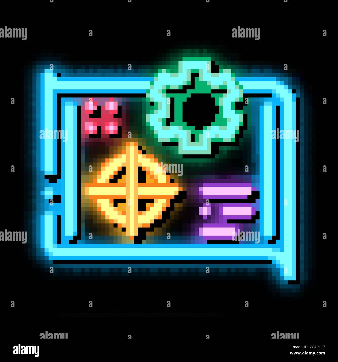 target selection neon glow icon illustration Stock Vector Image & Art ...