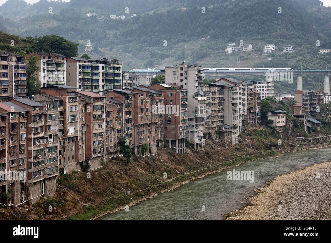 The qijiang count of chongqing water town scenery Stock Photo - Alamy