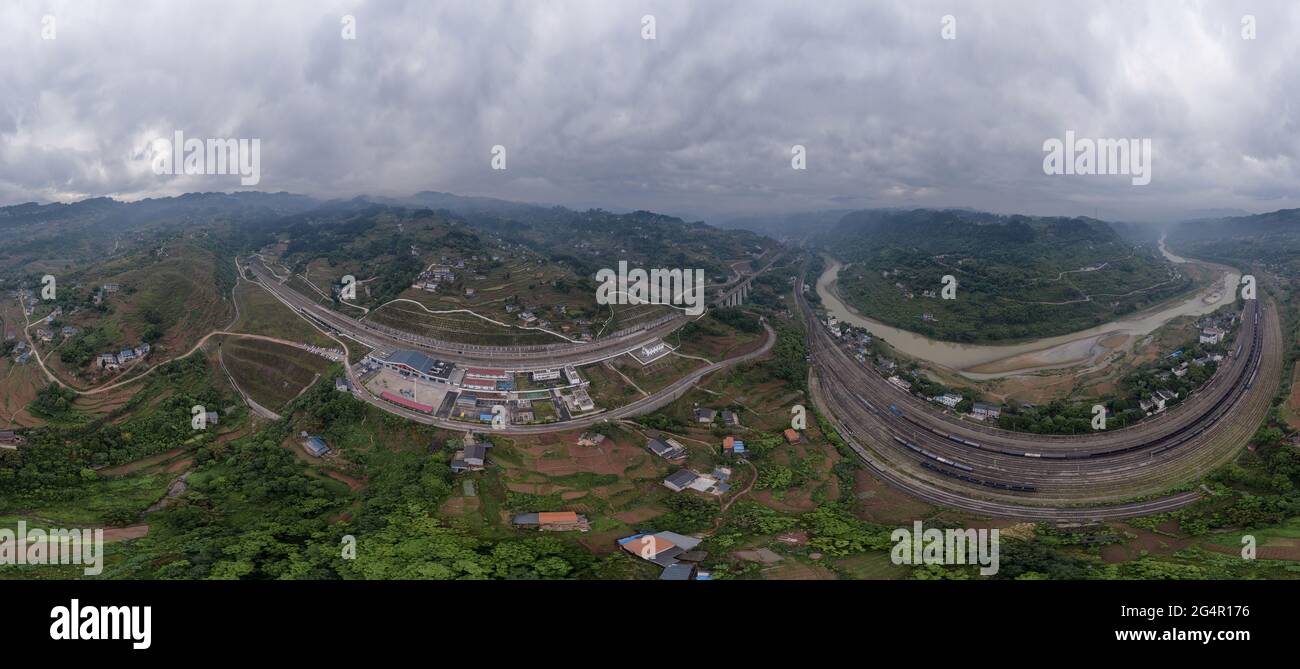 The qijiang count of chongqing water town scenery Stock Photo - Alamy