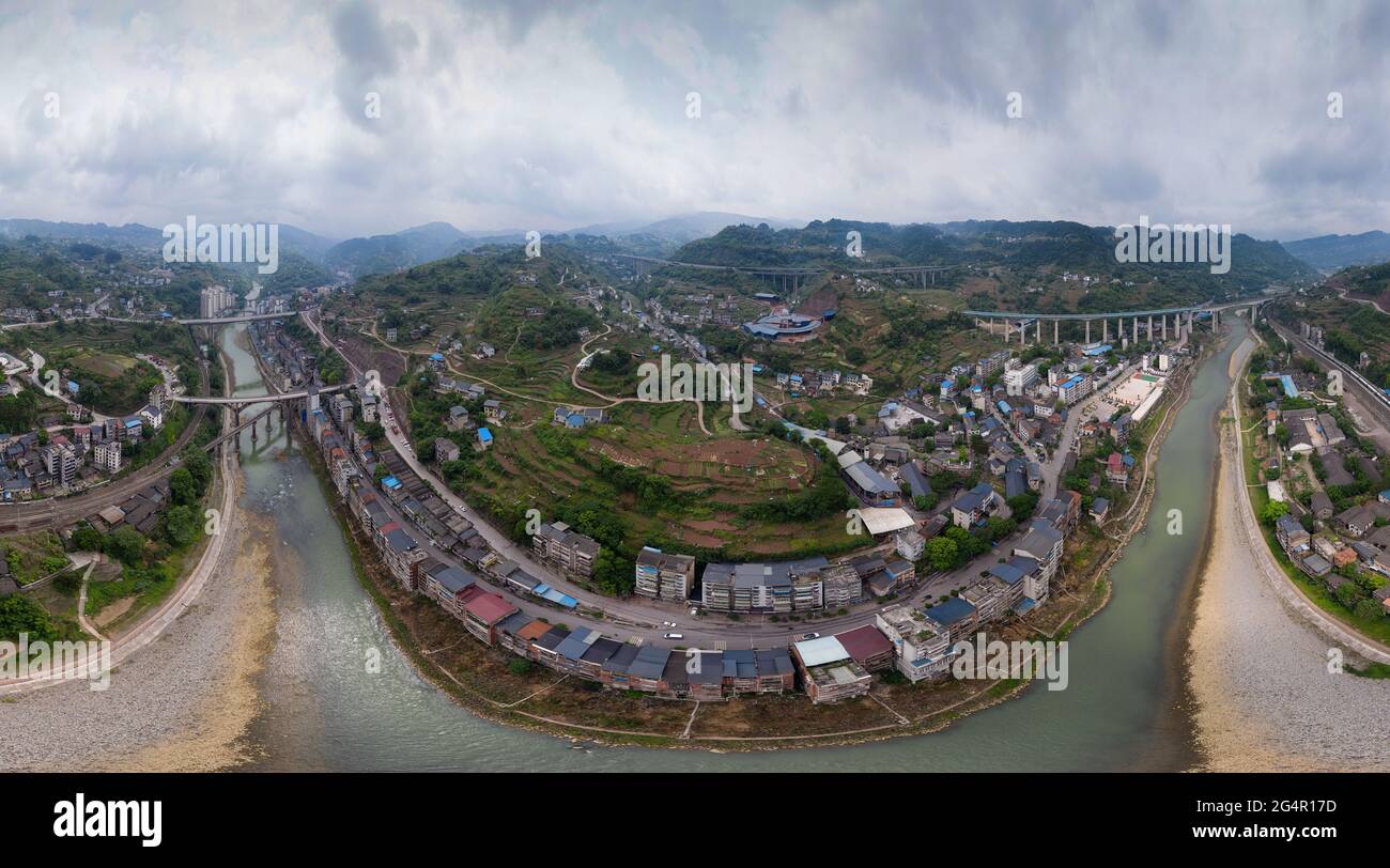 The qijiang count of chongqing water town scenery Stock Photo - Alamy
