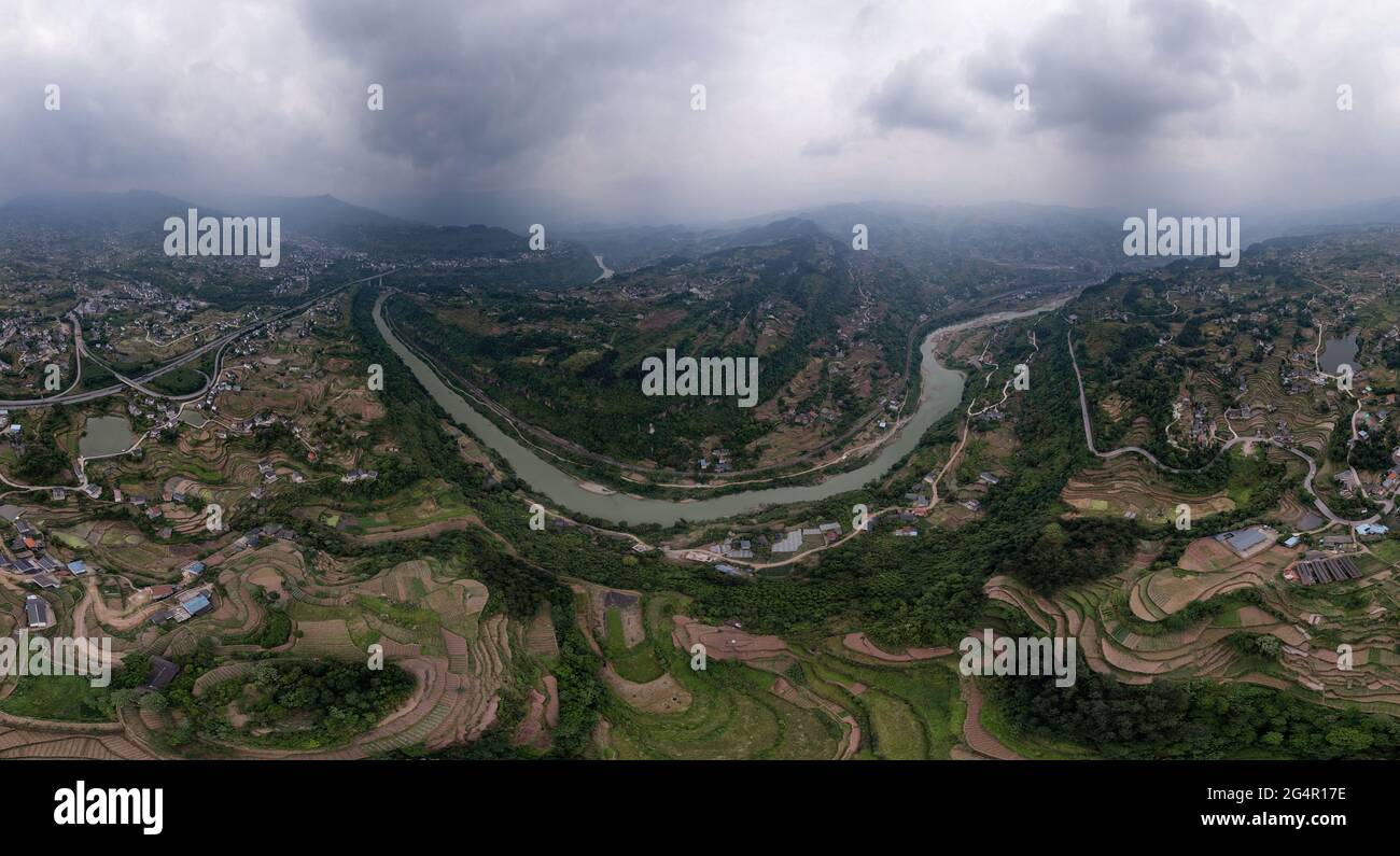 The qijiang count of chongqing water town scenery Stock Photo - Alamy