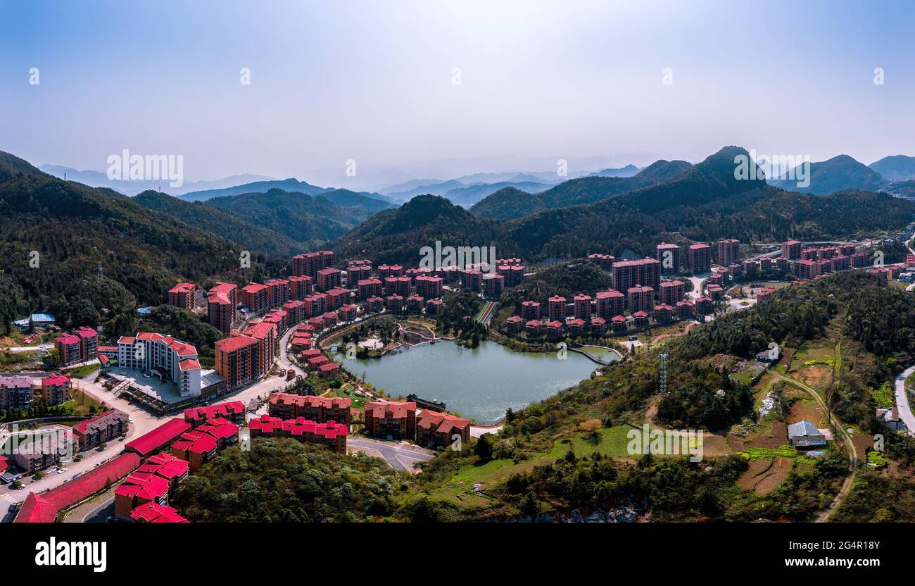 Guizhou XiShui County summer building scenery Stock Photo - Alamy