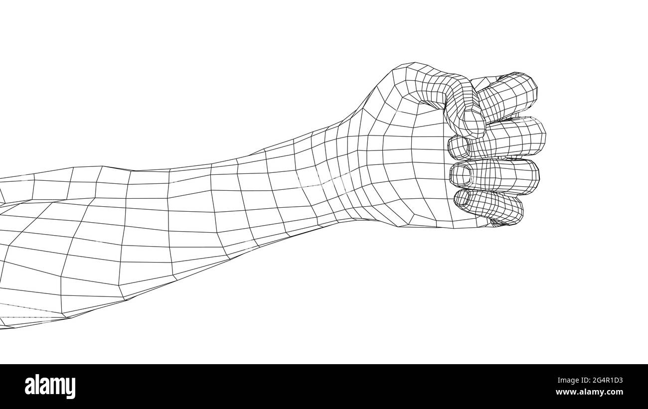 Male clenched his fist. Vector Stock Vector Image & Art - Alamy