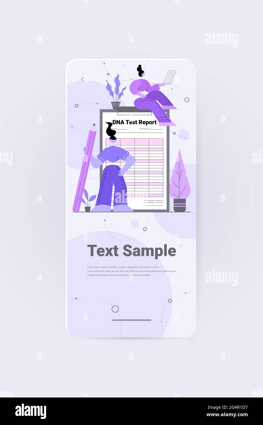 DNA test report researchers making experiment in lab DNA testing ...