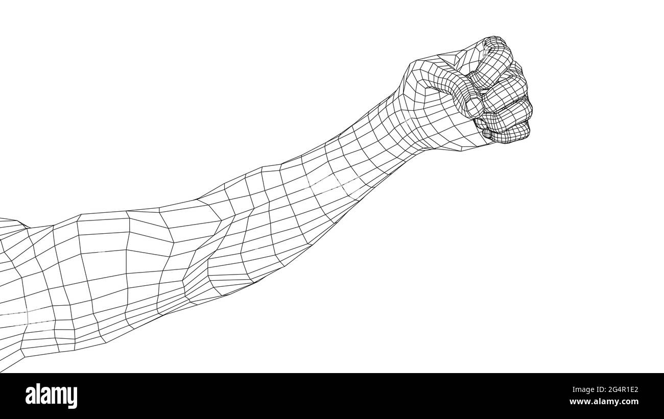 Male clenched his fist. Vector Stock Vector Image & Art - Alamy