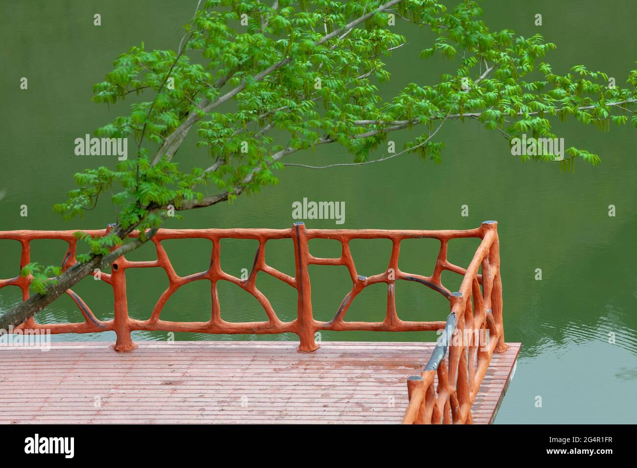 The observation deck on the lake Stock Photo - Alamy