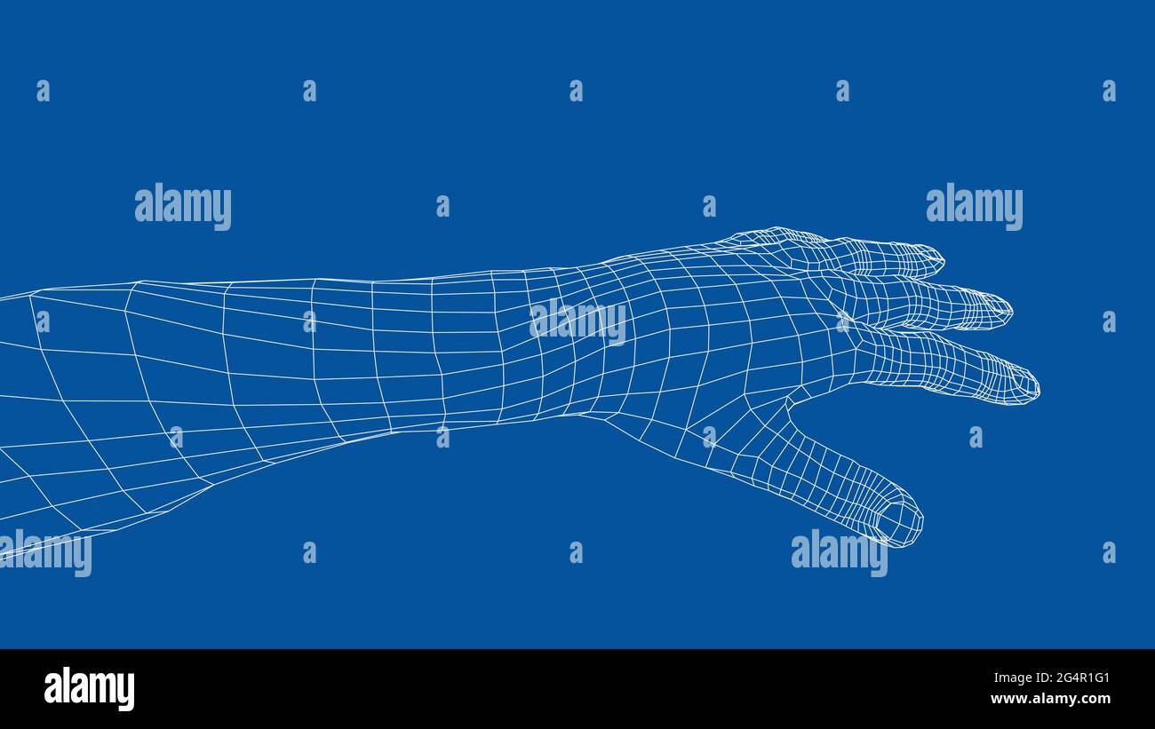 Open palm hand gesture of male hand. Vector Stock Vector Image & Art ...