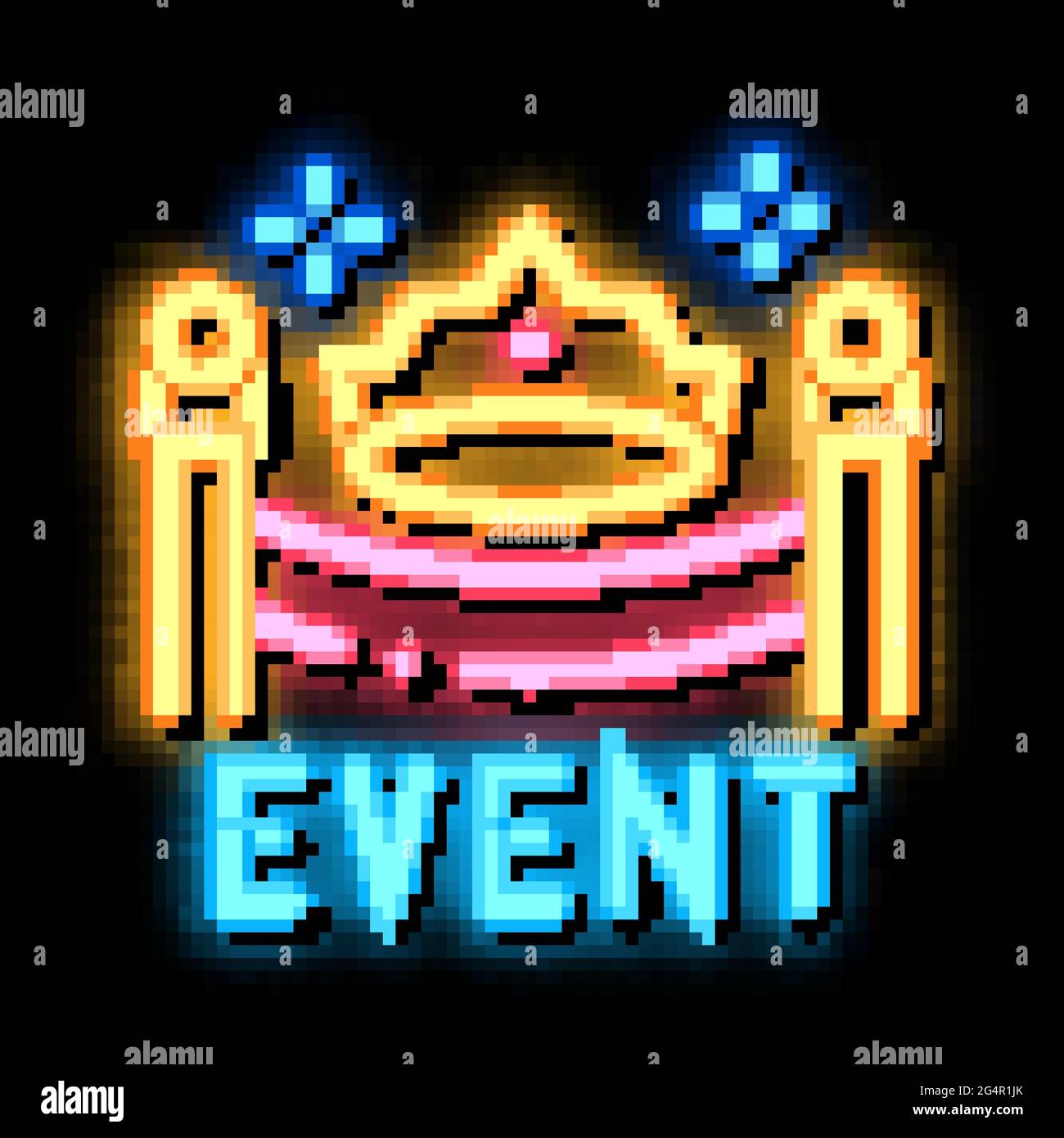 solemn presentation event neon glow icon illustration Stock Vector ...