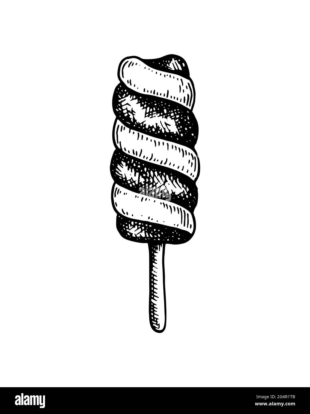 Hand drawn lollipop isolated on white. Vector illustration in sketch ...