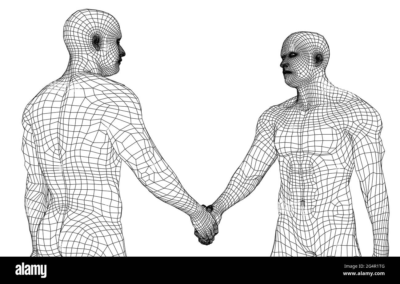 Two men shaking hands. Vector Stock Vector Image & Art - Alamy