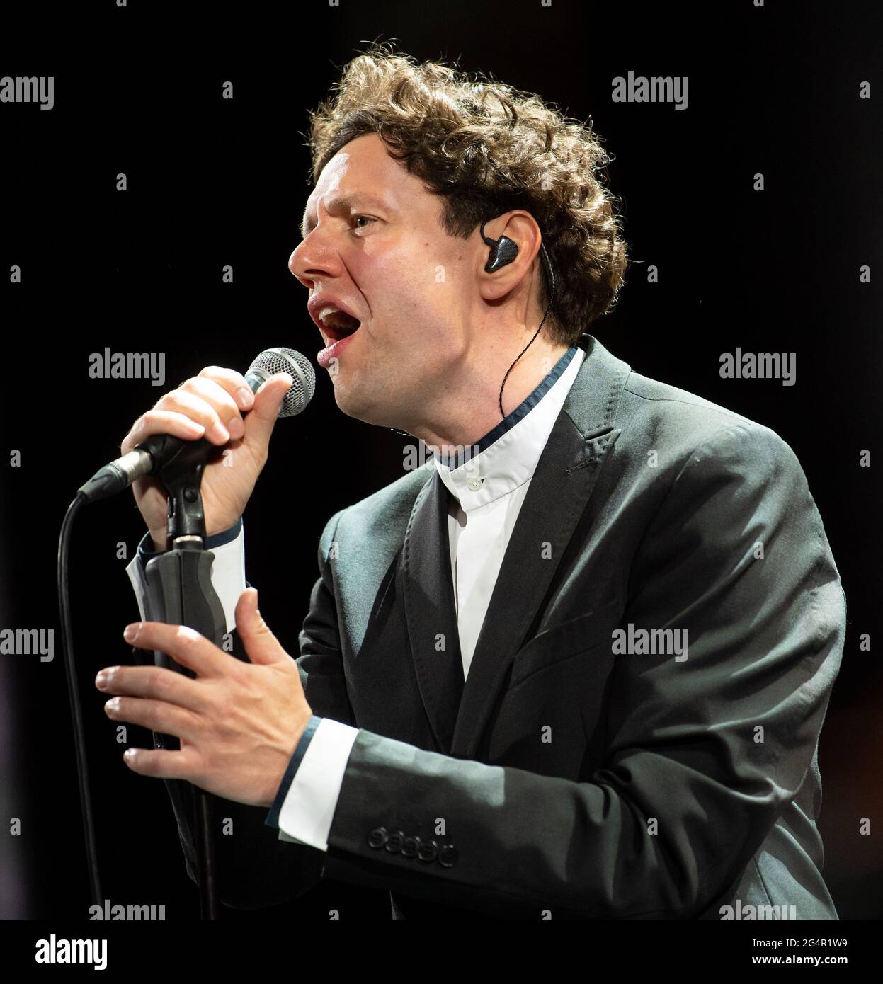 Munich, Germany. 22nd June, 2021. Christian Friedel performs with his ...