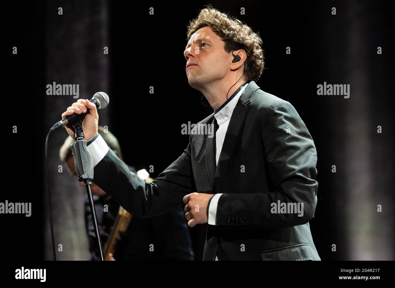 Munich, Germany. 22nd June, 2021. Christian Friedel performs with his ...