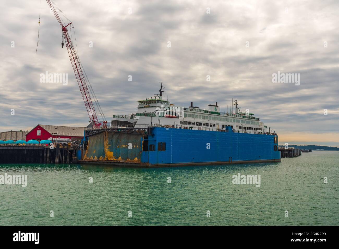 Anacortes, WA USA - 30 May 2021: Dry dock at the Port of Anacortes ...