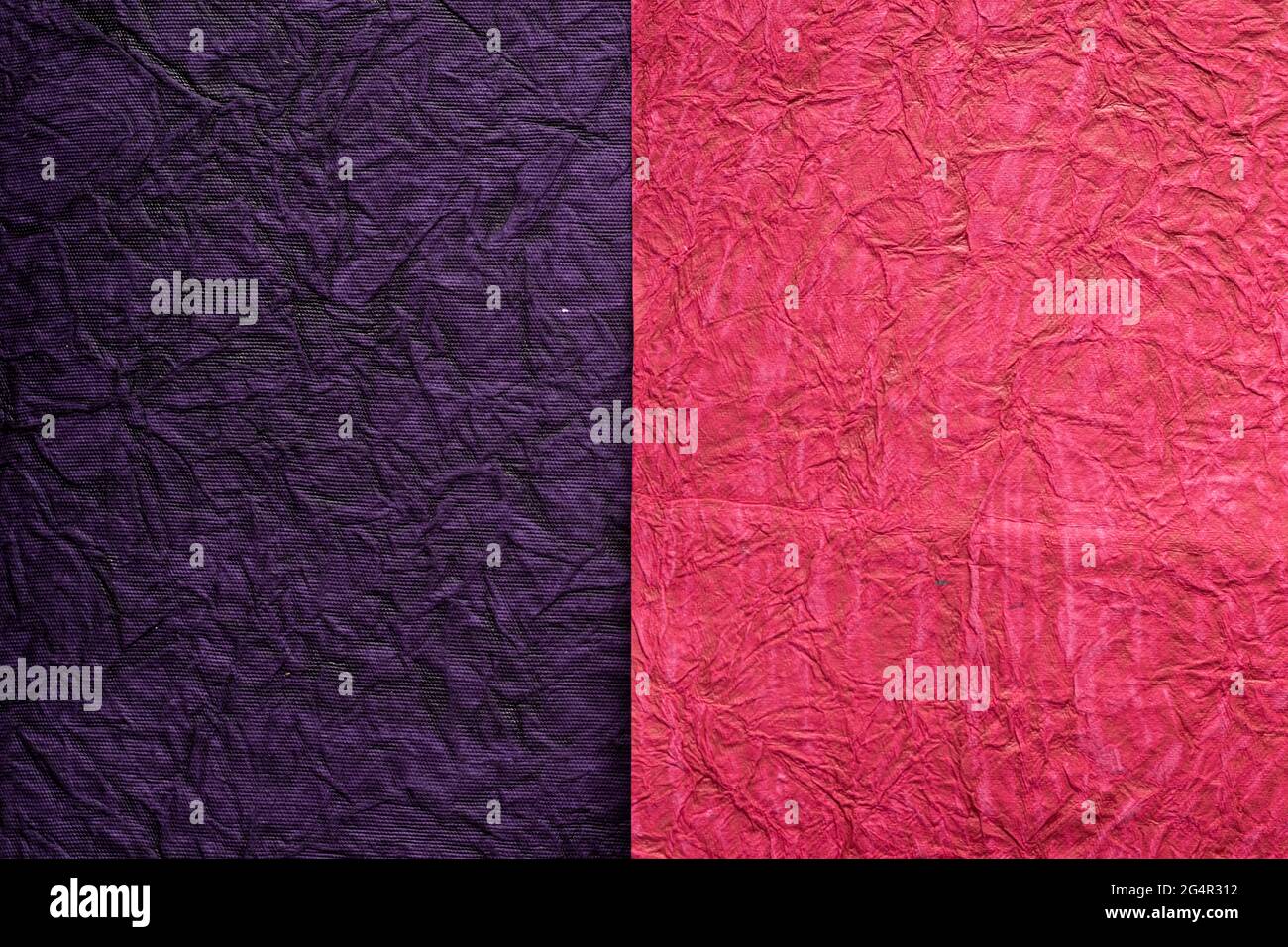 Horizontally splited Background with pink and violet crushed paper ...