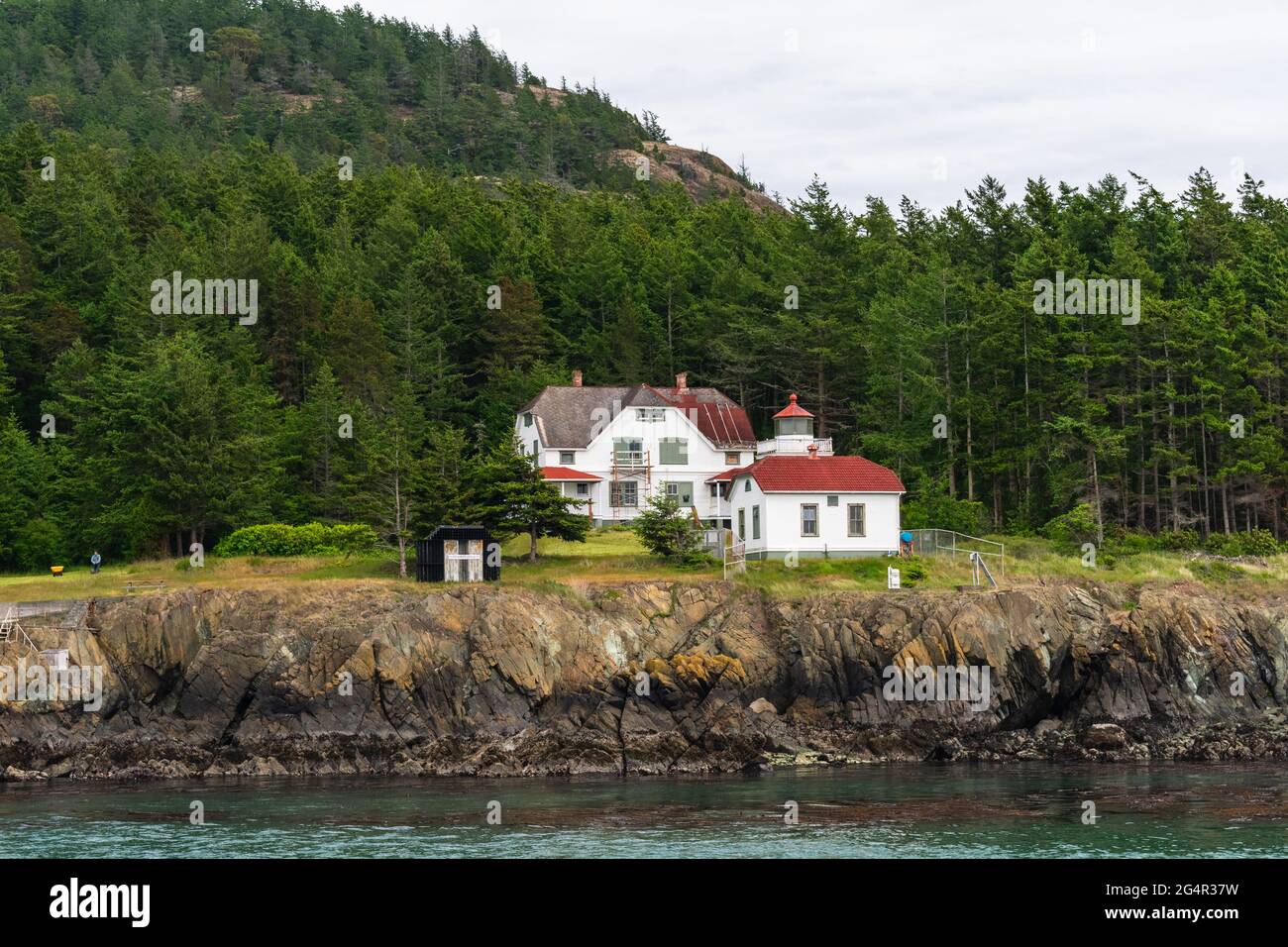 Burrows Island, Washington USA - 30 May 2021: Burrows Island Lighthouse ...