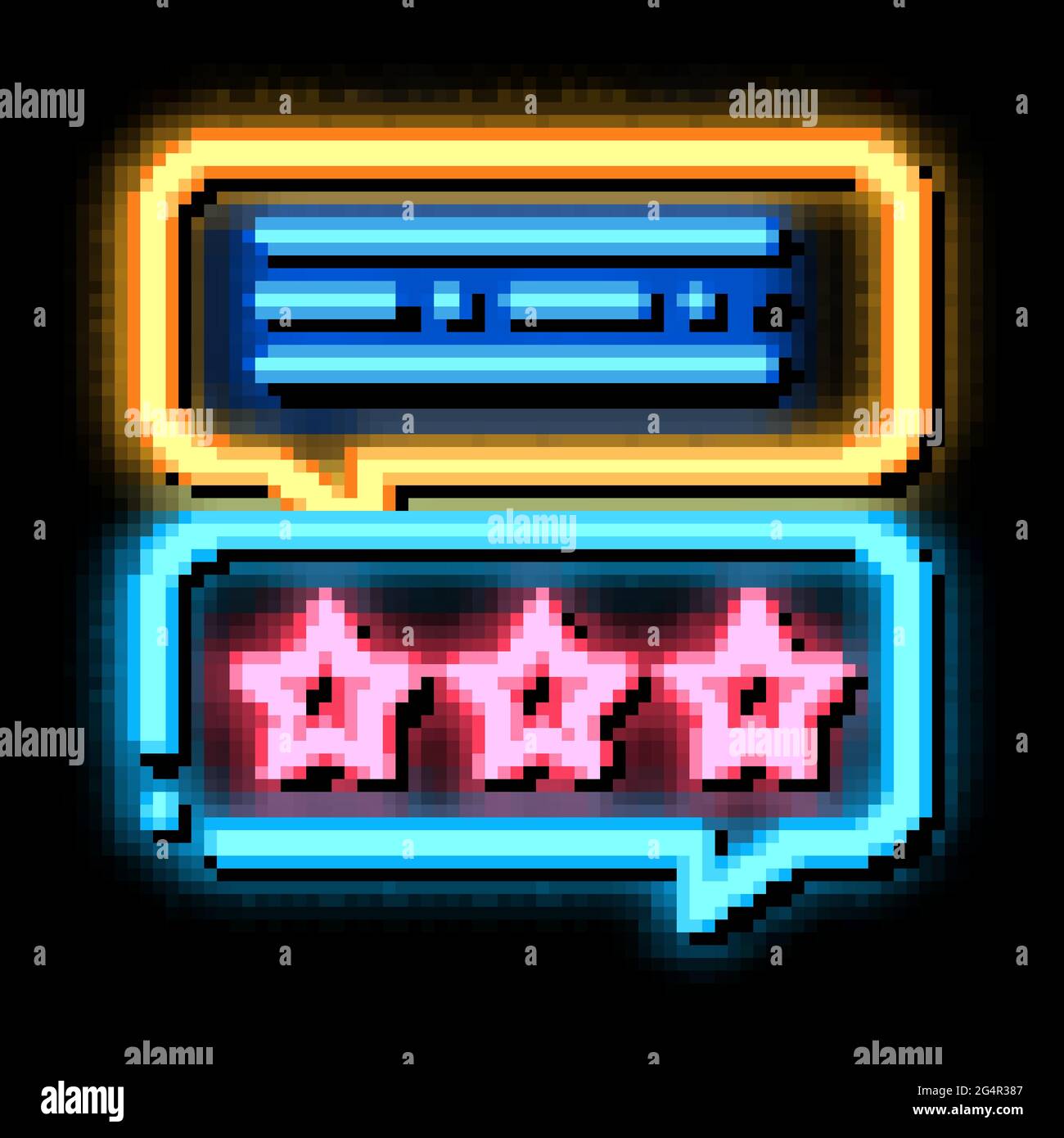 getting stars neon glow icon illustration Stock Vector Image & Art - Alamy