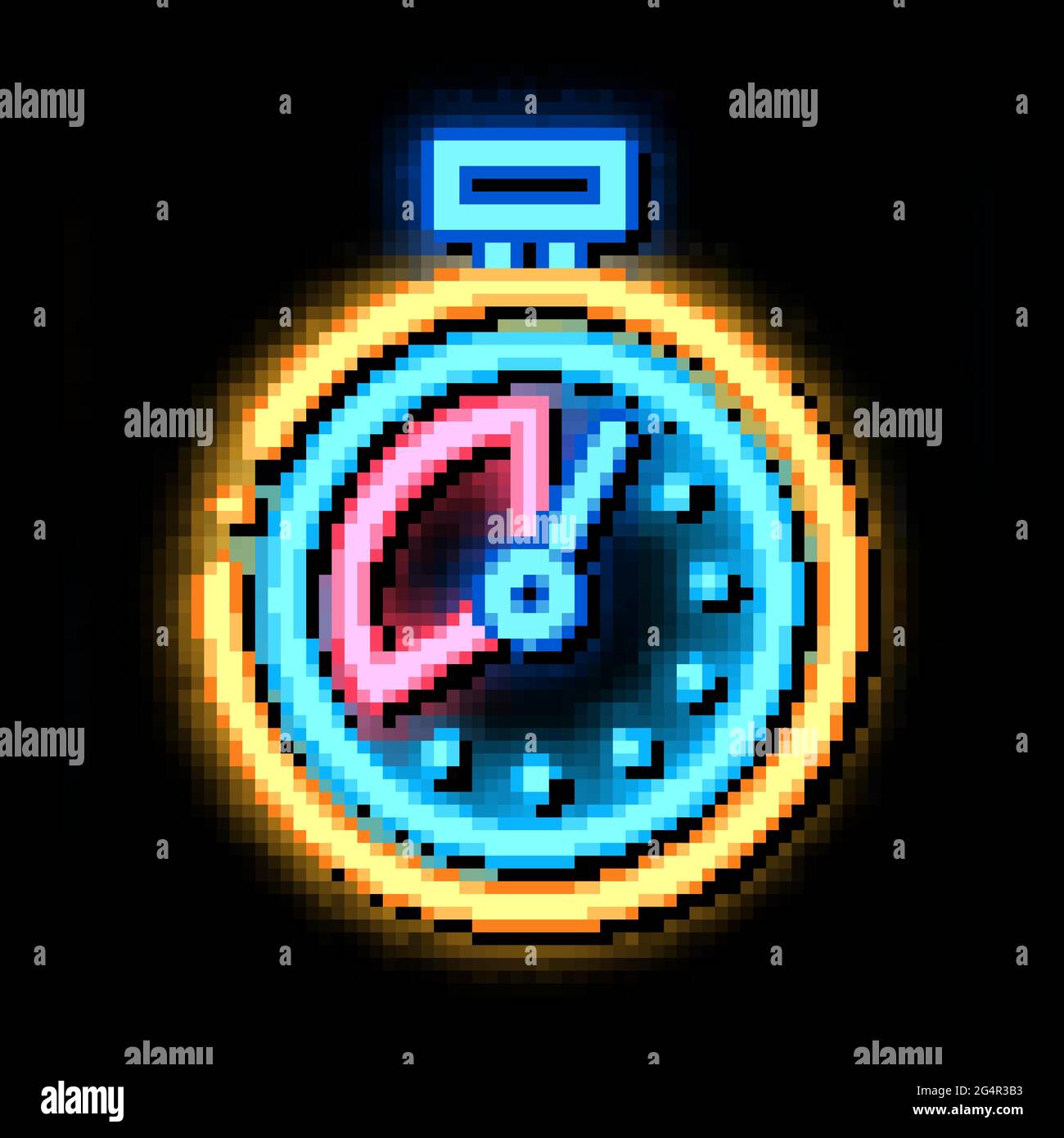 timer stopwatch neon glow icon illustration Stock Vector Image & Art ...