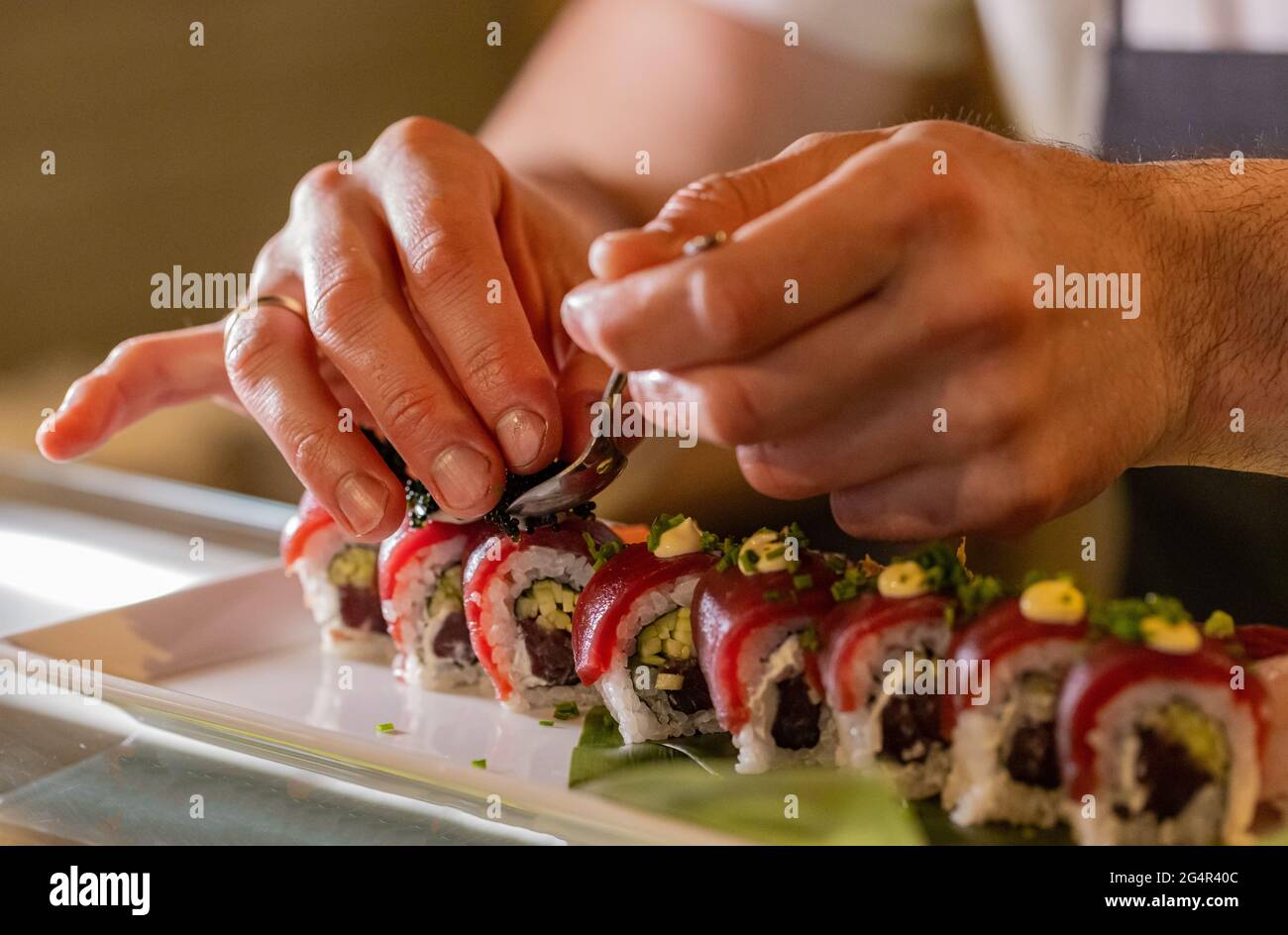 Japanese traditional rolls preparation hi-res stock photography and ...
