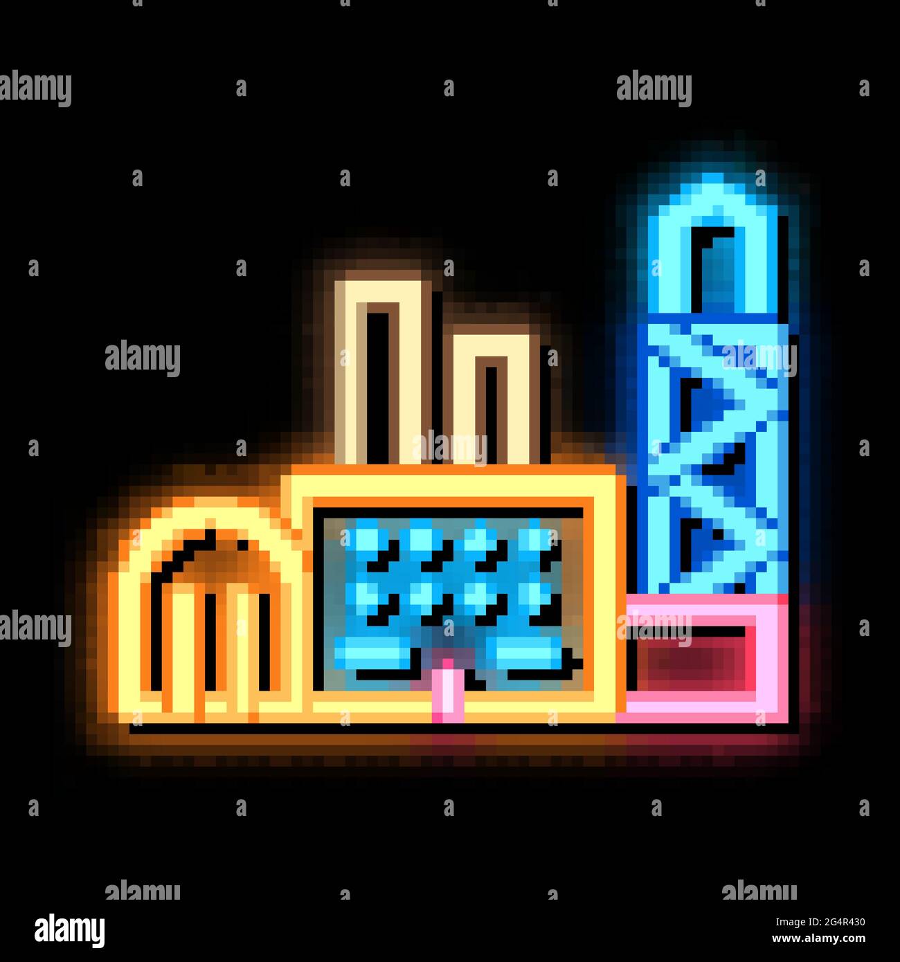 Power station neon glow Stock Vector Images - Alamy