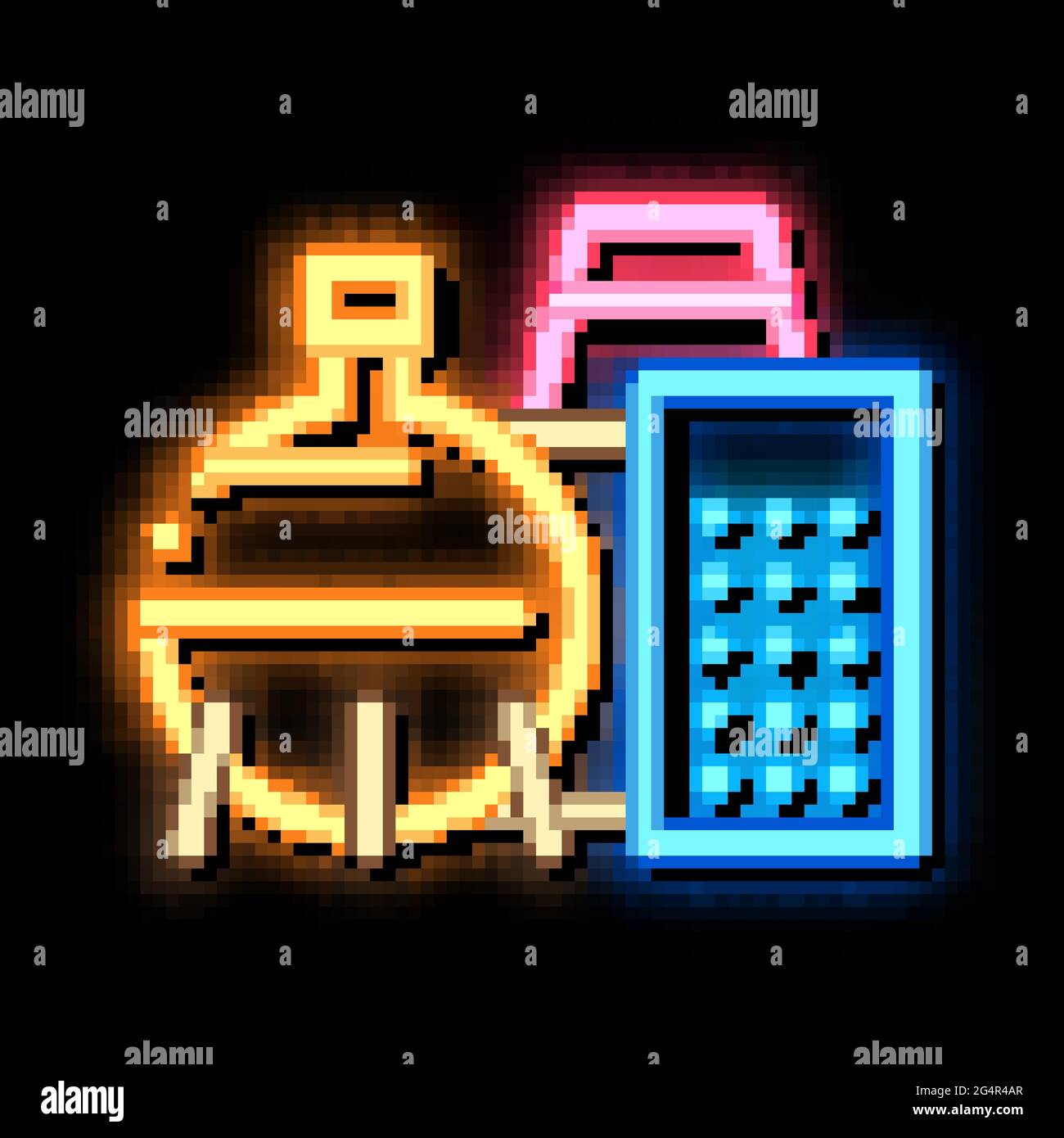 chemical factory neon glow icon illustration Stock Vector Image & Art ...