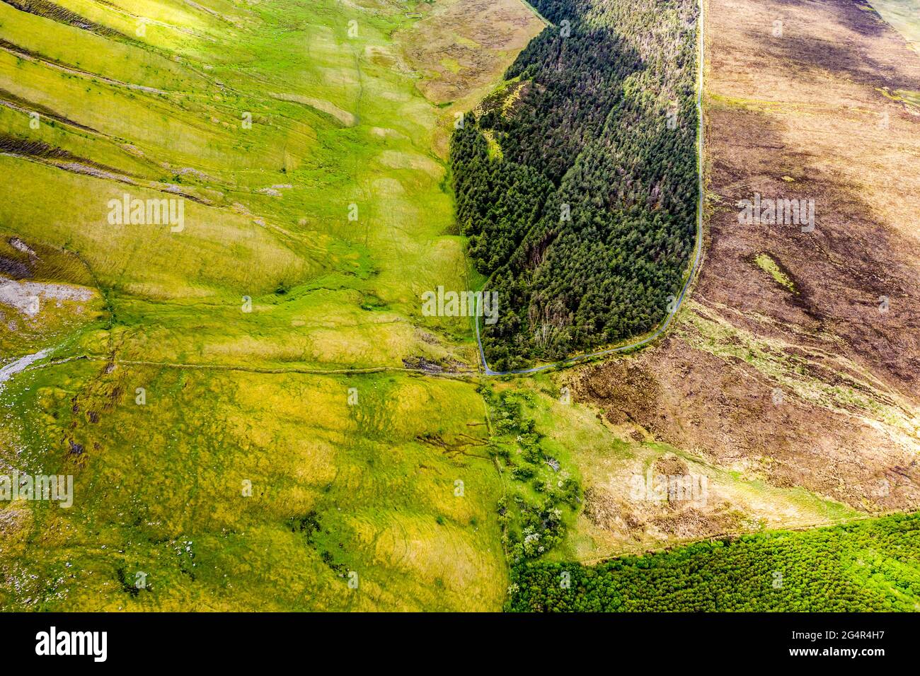 Aerial view of the mountain Benbulbin in County Sligo, Ireland Stock ...