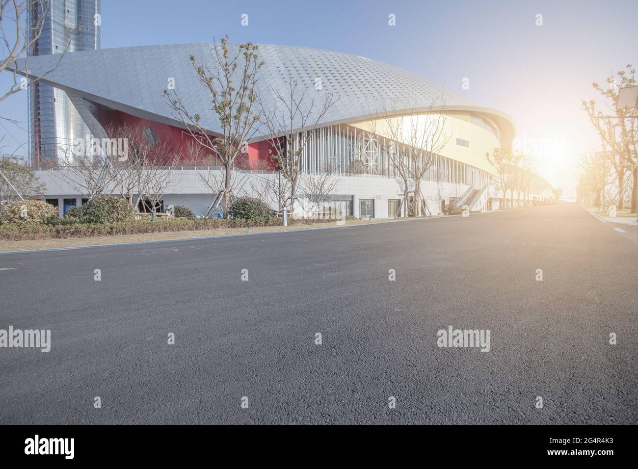 Modern landscape pavement Stock Photo - Alamy