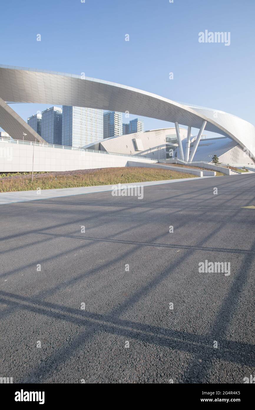 Modern landscape pavement Stock Photo - Alamy