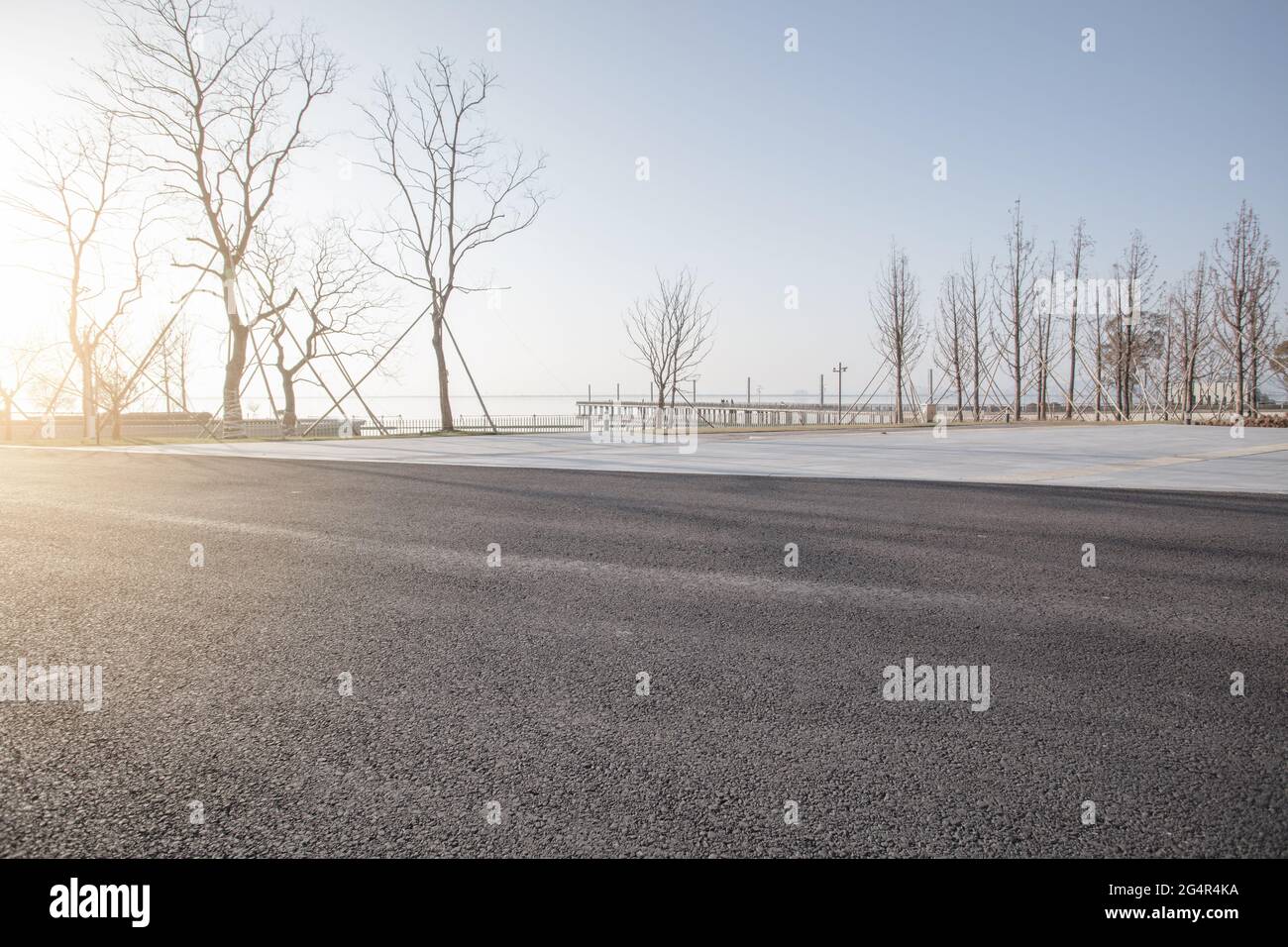 Modern landscape pavement Stock Photo - Alamy