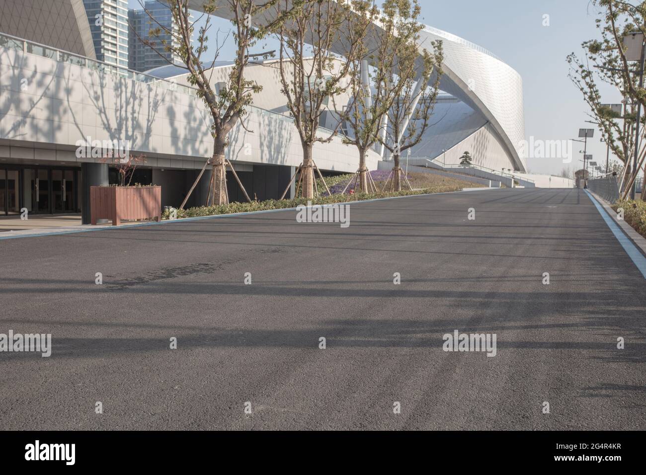 Modern landscape pavement Stock Photo - Alamy
