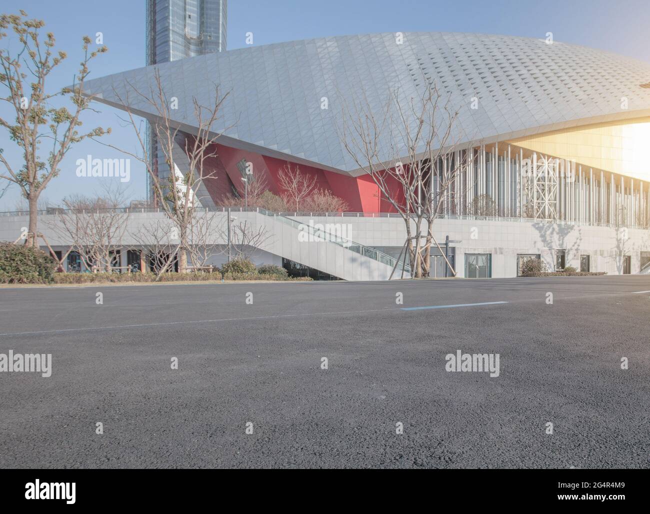 Modern landscape pavement Stock Photo - Alamy